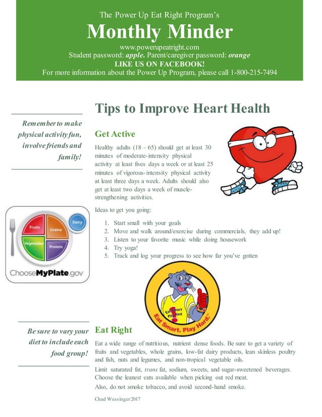 Power Up Newsletter: Tips to Improve Heart Health | PDF
