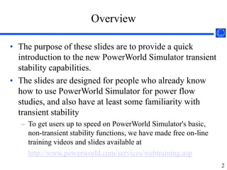 PowerWorld 15. Transient Stability Quickstart | PPTX