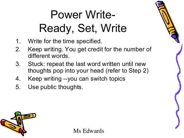 Power Writing for Fluency