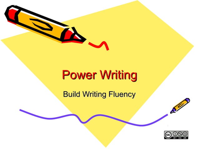 Power Writing for Fluency | PPT