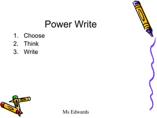 Power Writing for Fluency | PPT