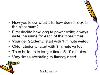 Power Writing for Fluency | PPT