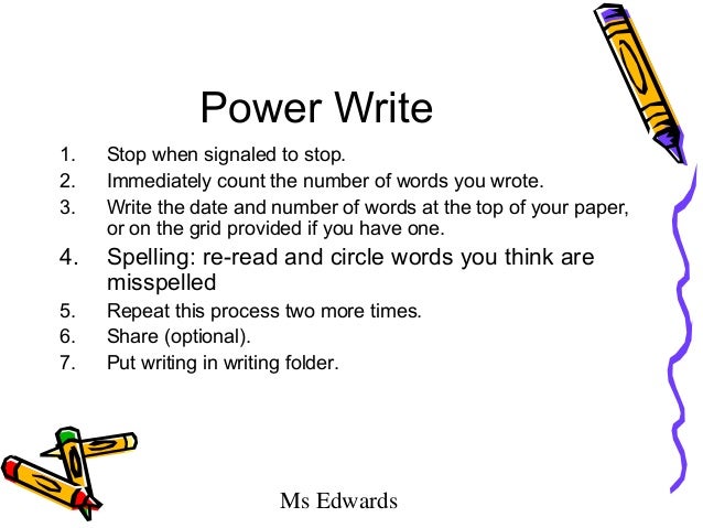 Power Writing for Fluency