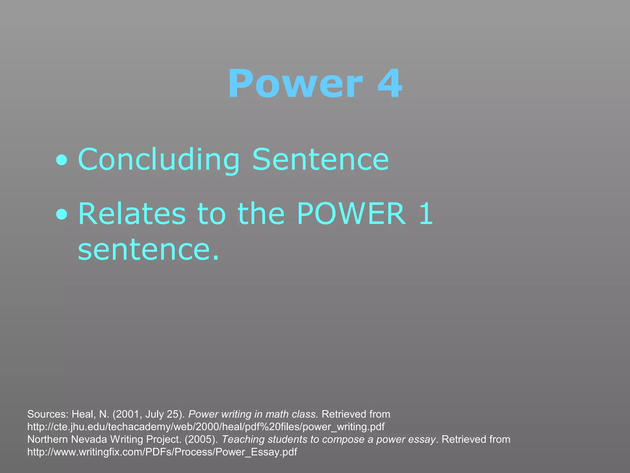 Power writing | PPT