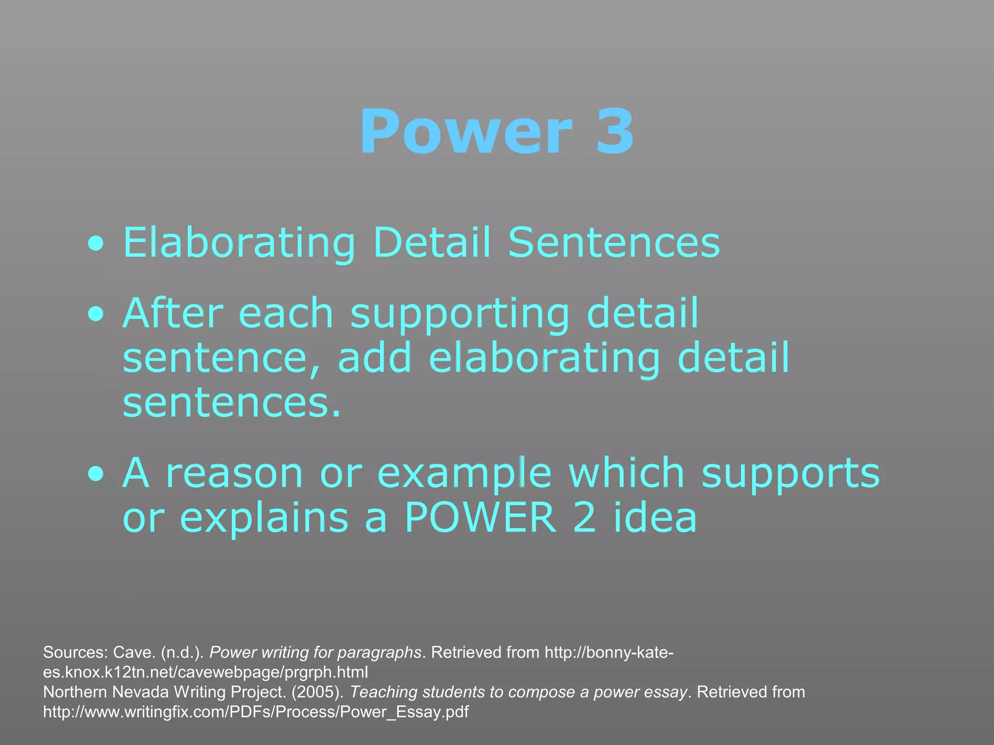 Power writing | PPT