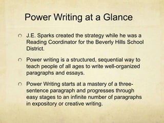 Power writing slideshare | PPT