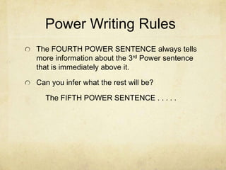 Power writing slideshare | PPTX