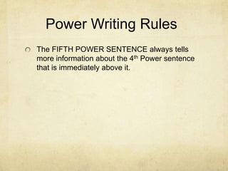 Power writing slideshare | PPT