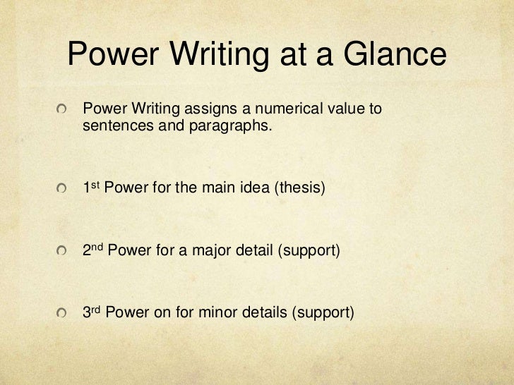 Power writing slideshare
