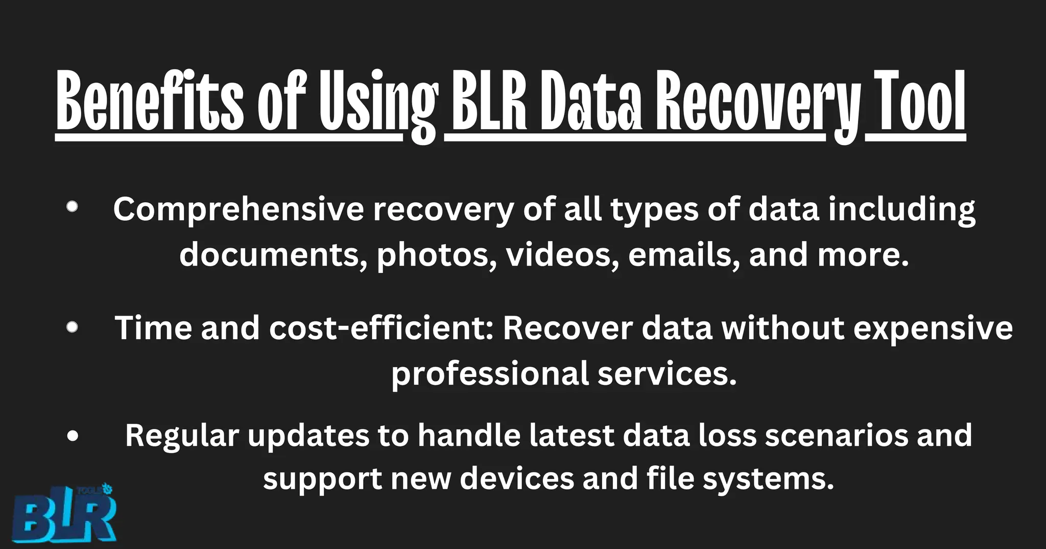 Data Recovery Tool | Recover lost Data | BLR Tools | PPT