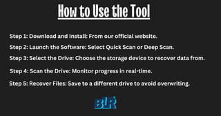 Data Recovery Tool | Recover lost Data | BLR Tools | PPT