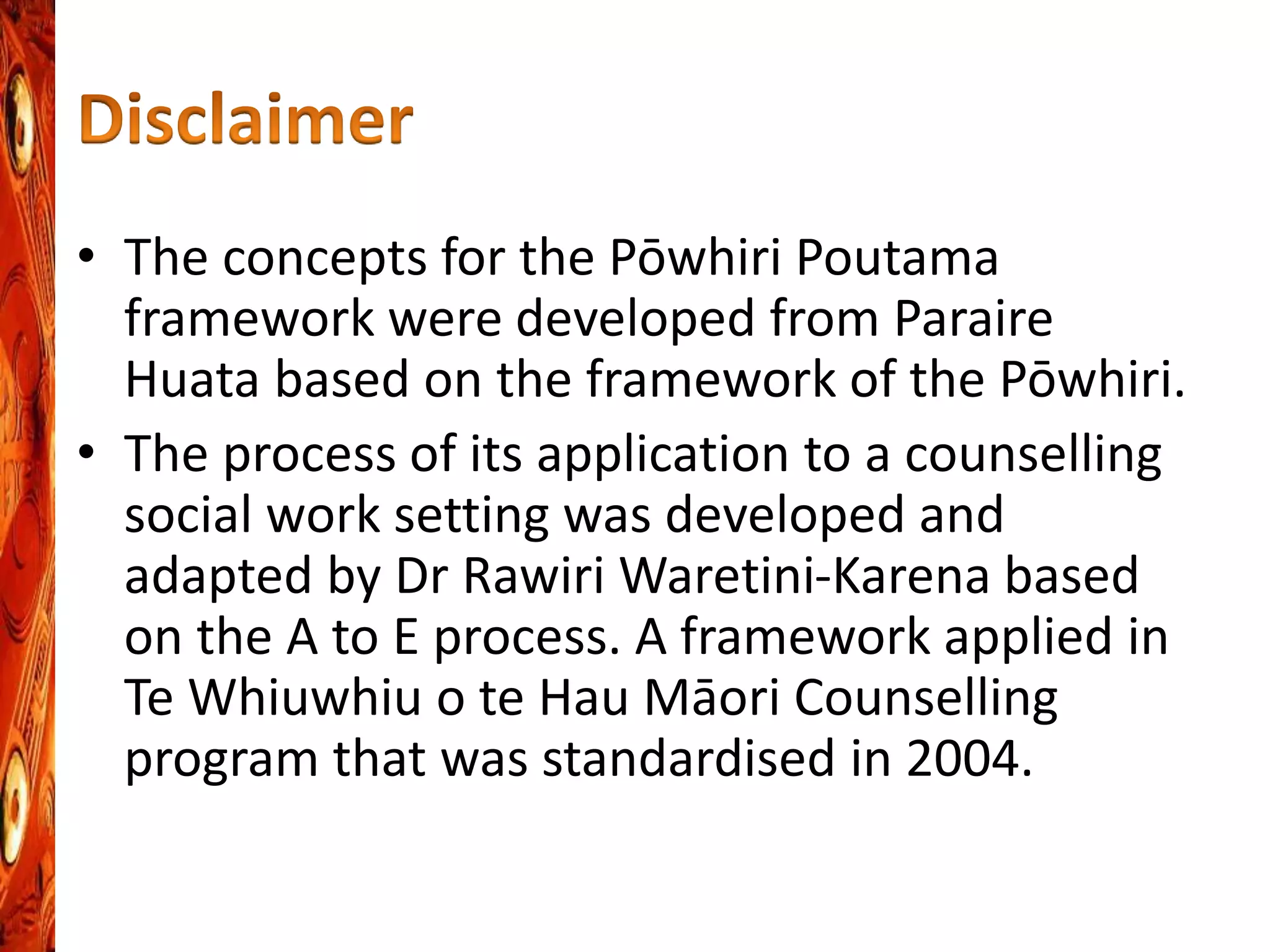 Pōwhiri Poutama Framework 2014: Applying Culturally safe practice in ...