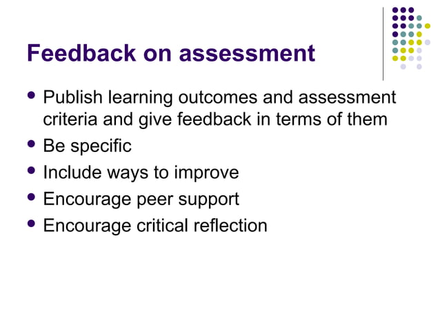 Making a mark: assessment for learning. Powis & Webb | PPT