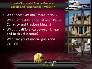 Preservation of Wealth Overview | PPT