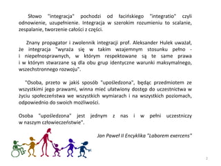 Zasady tworzenia i funkcjonowanie klasy integracyjnej | PPTX