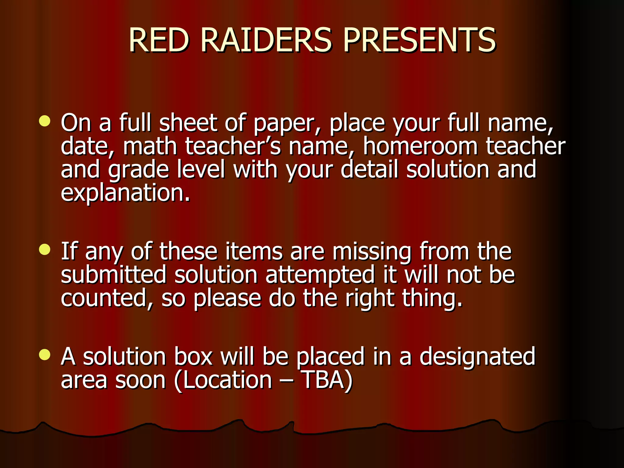 Pow Presents Intro Show Math | PPT