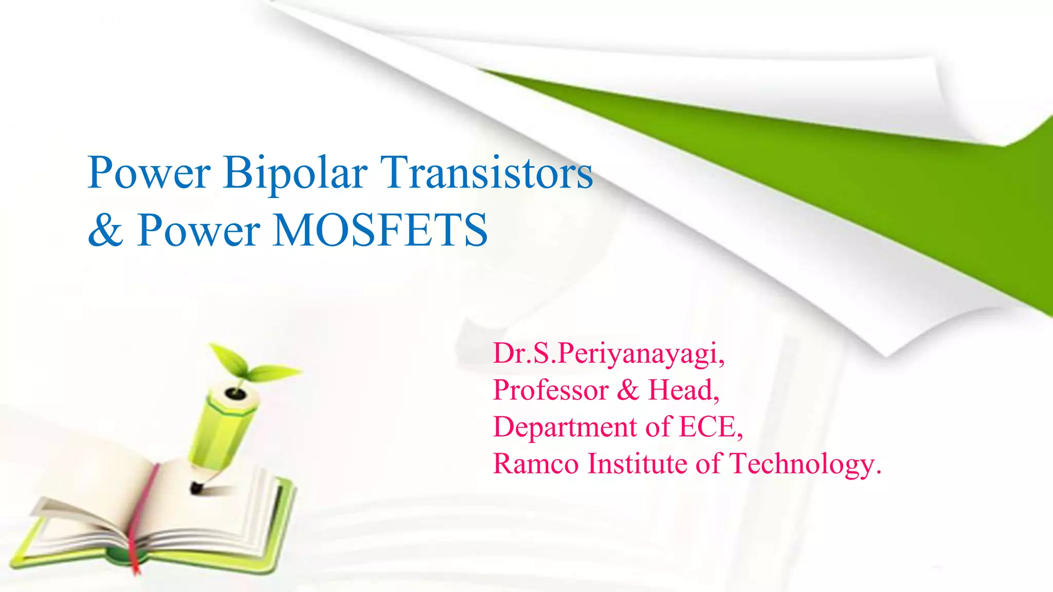 Power BJT and Power MOSFET | PPTX