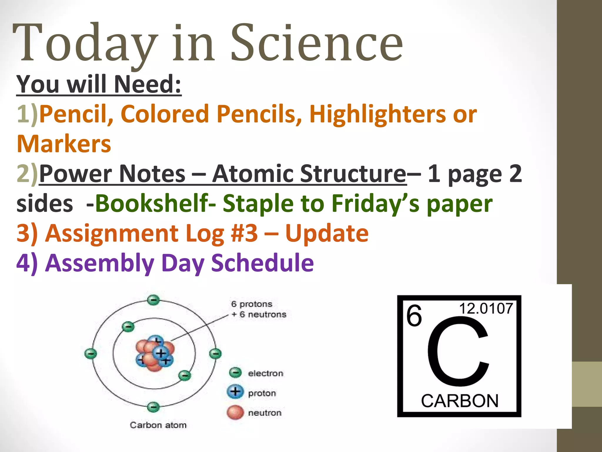 Powr Notes Atomic Structure Day 2a | PPT