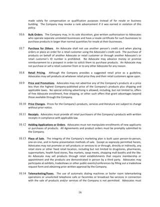 Powur pbc advocate policies and procedures - version 1.1 | PDF