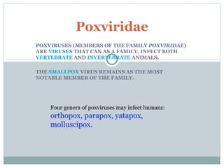 Poxviruses | PPT