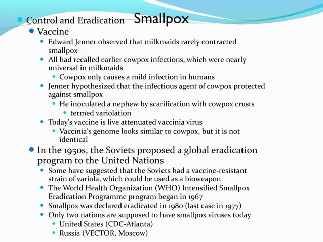 Poxviruses | PPT | Infectious Diseases | Diseases and Conditions