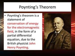 Poyntings and uniqueness theorem | PPT