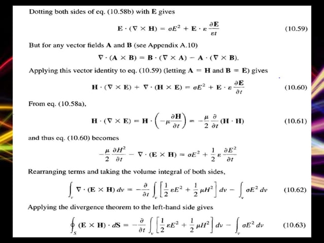 Poyntings and uniqueness theorem | PPT