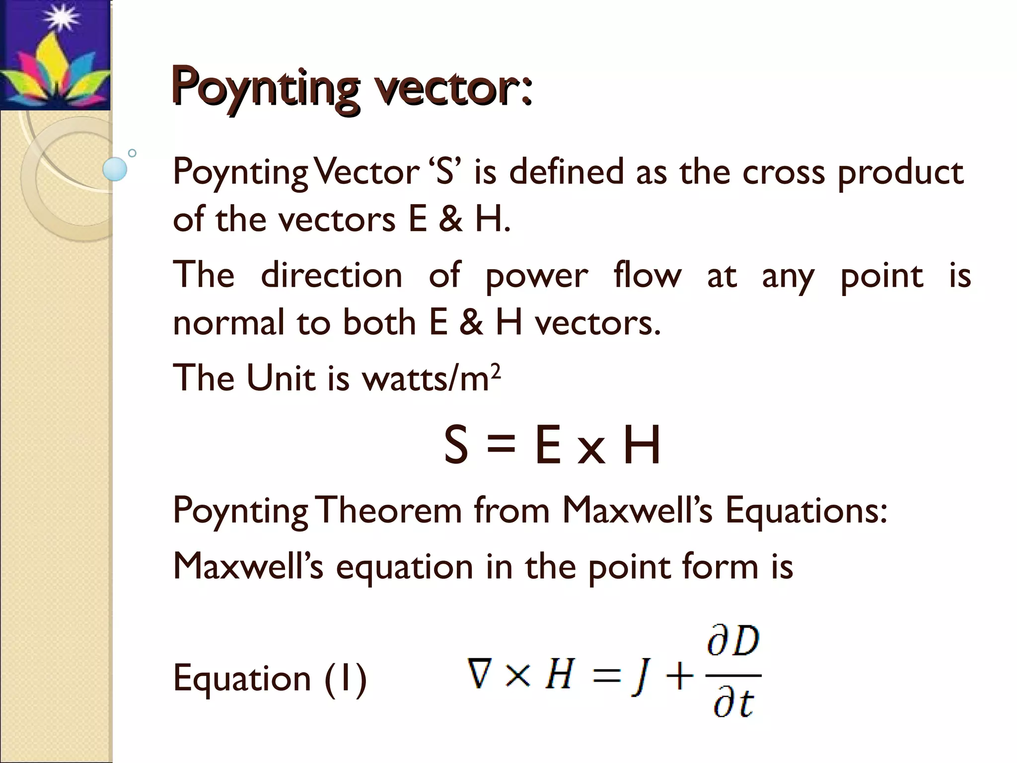 Poynting vector | PPT