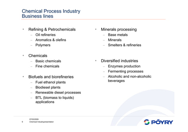Poyry Chemical Industry | PPT