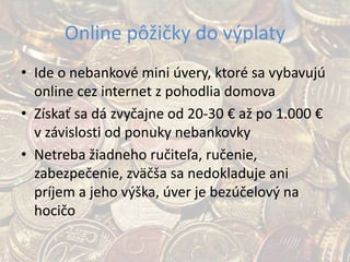 Pôžička pred výplatou - 123 Pôžičky | PPTX