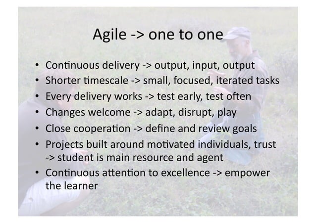 Agile one to one. Progress, step by step | PDF