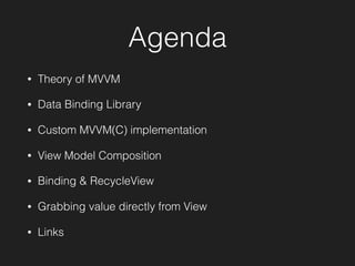 MVVM & Data Binding Library | PPT