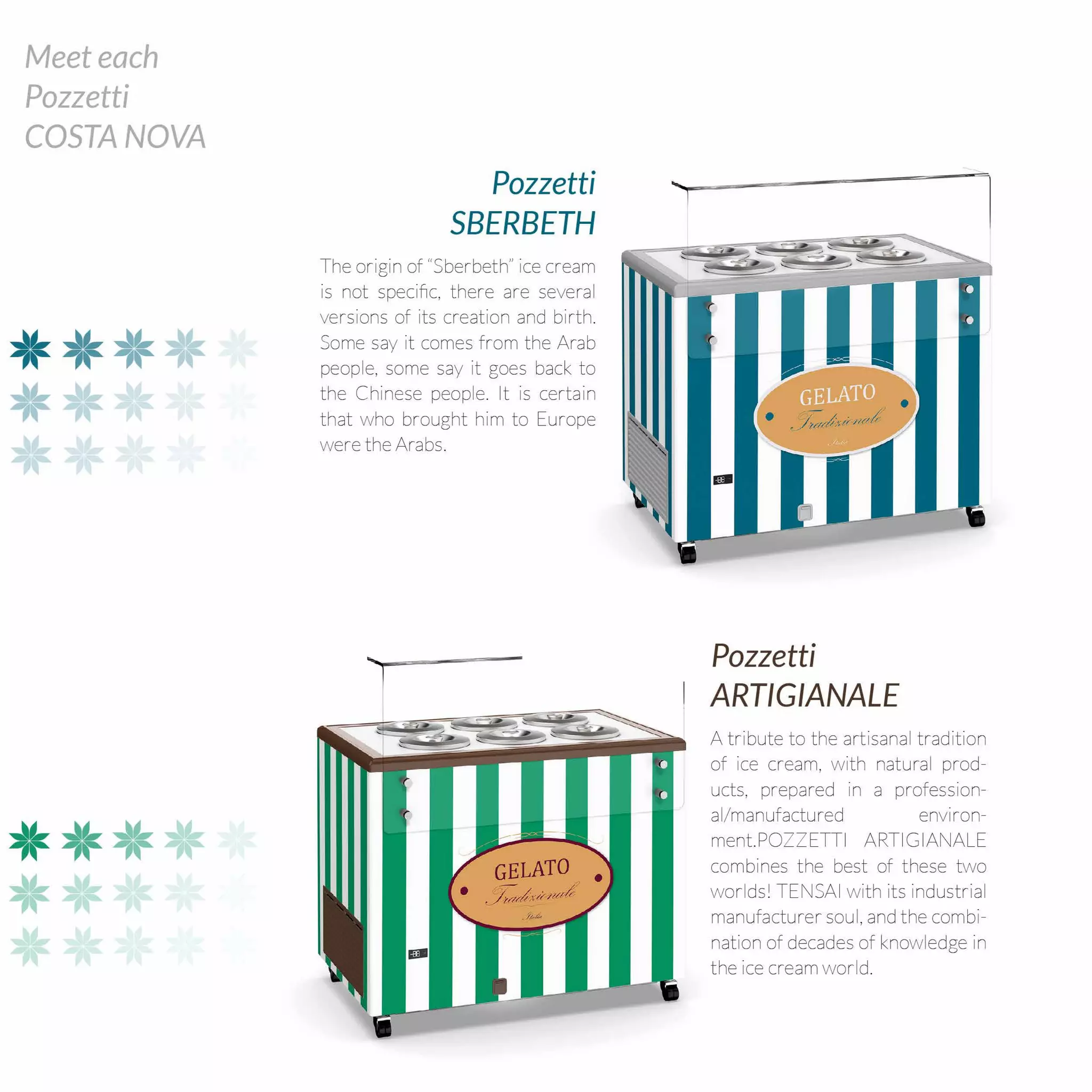 Pozzetti ice cream display case & gelato showcase - tensai industria | PDF