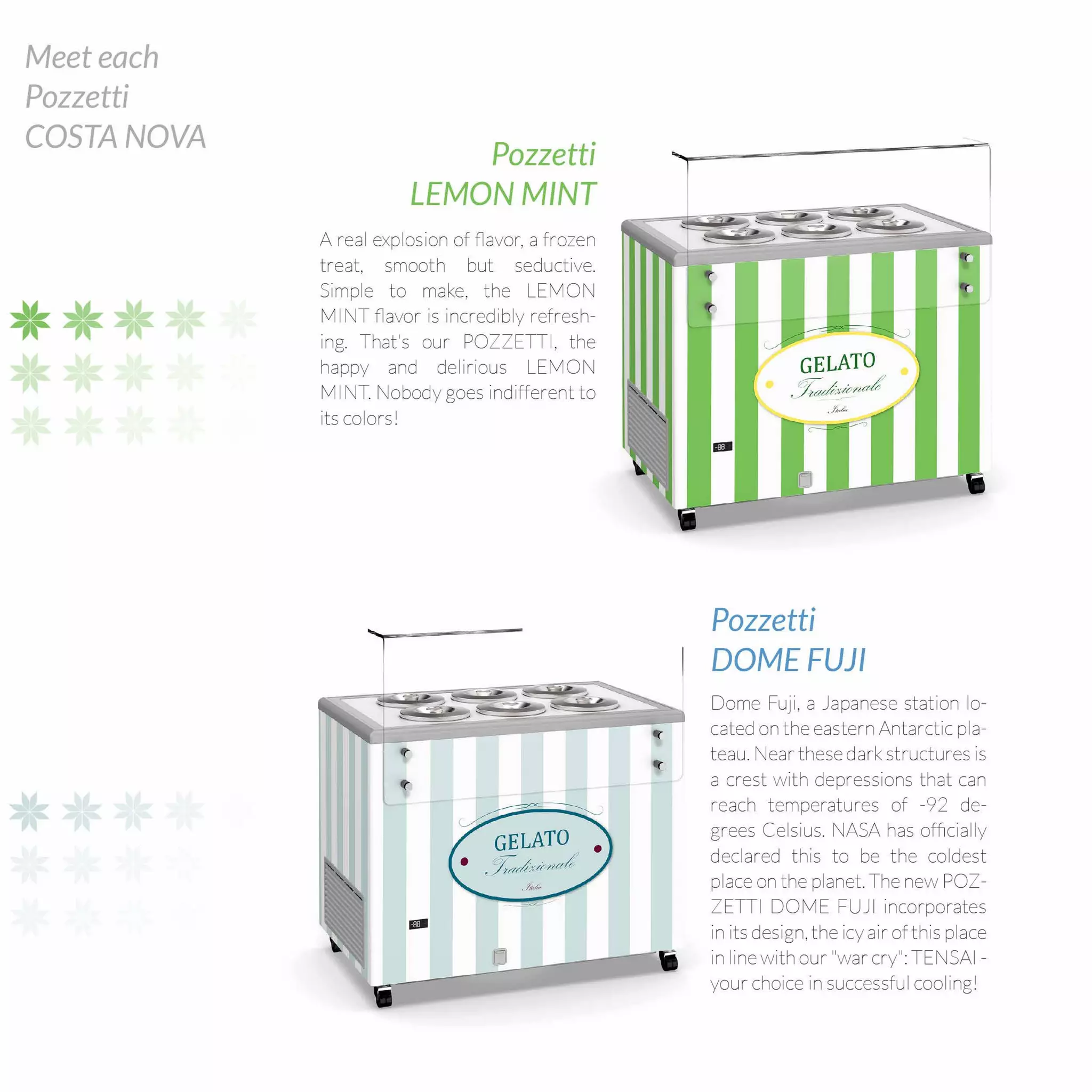 Pozzetti ice cream display case & gelato showcase - tensai industria | PDF