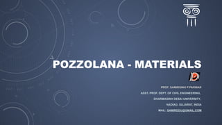 Pozzolanic Materials- Civil Engineering Materials.pptx