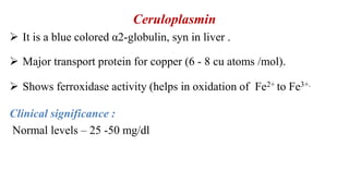 PP-02: Plasma Proteins (Globulins, Acute phase proteins, Transport ...