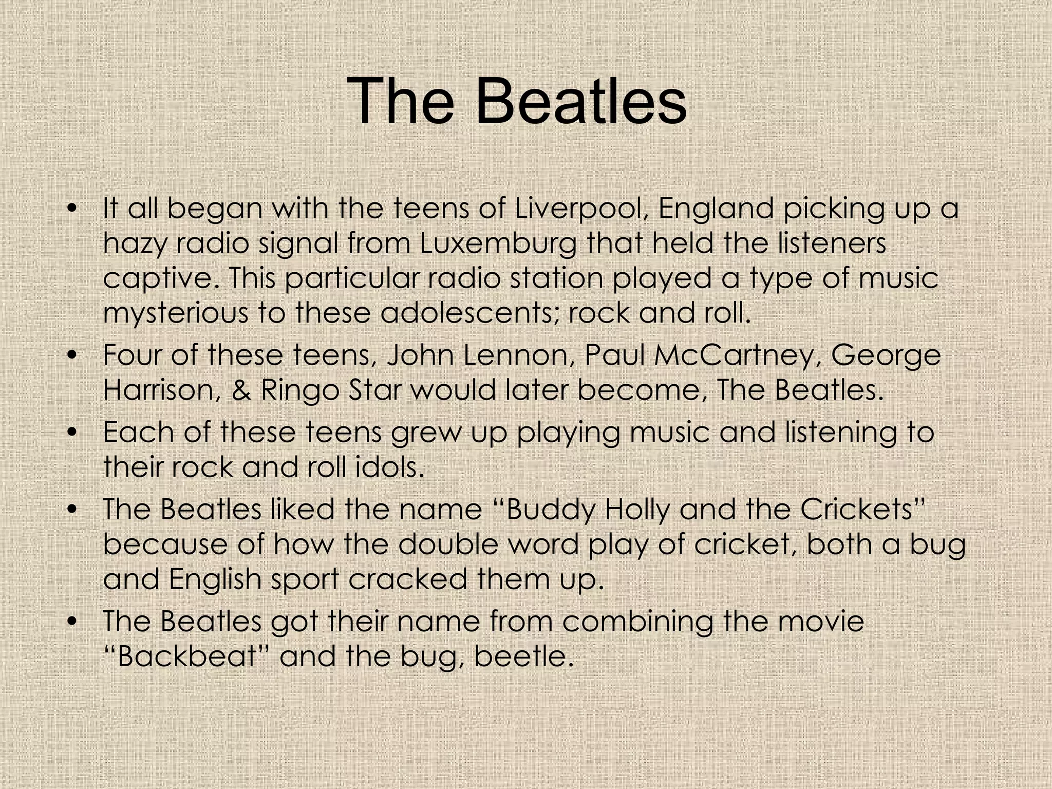 The British Invasion: starring the Beatles | PPT