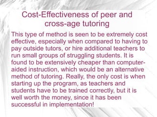 peer and cross-age tutoring | PPT