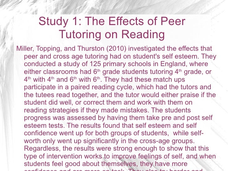 peer and cross-age tutoring