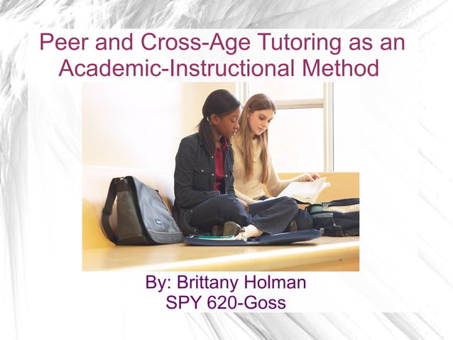 Peer and cross-age tutoring | ODP