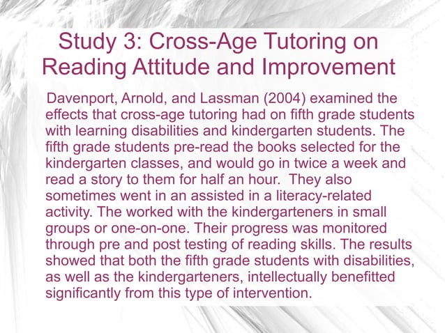Peer and cross-age tutoring | ODP