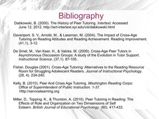 Peer and cross-age tutoring | ODP