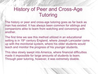Peer and cross-age tutoring | ODP