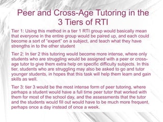 Peer and cross-age tutoring | ODP