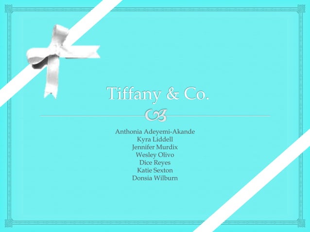 Tiffany & Co. Marketing Campaign | PPTX | Retail Industry | Industries