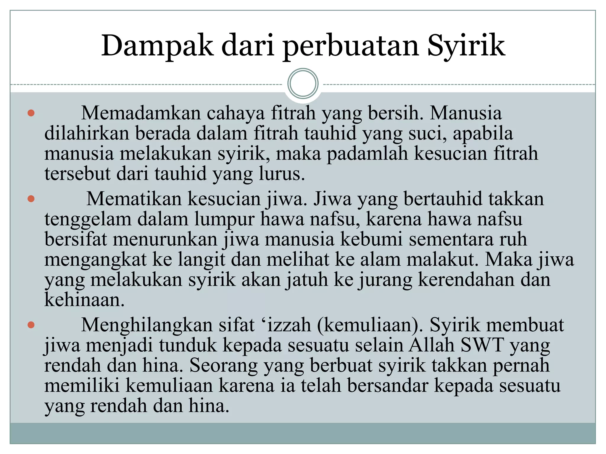Fenomena Syirik di Masyarakat | PPT
