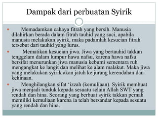 Fenomena Syirik di Masyarakat | PPT