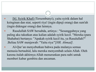 Fenomena Syirik di Masyarakat | PPT