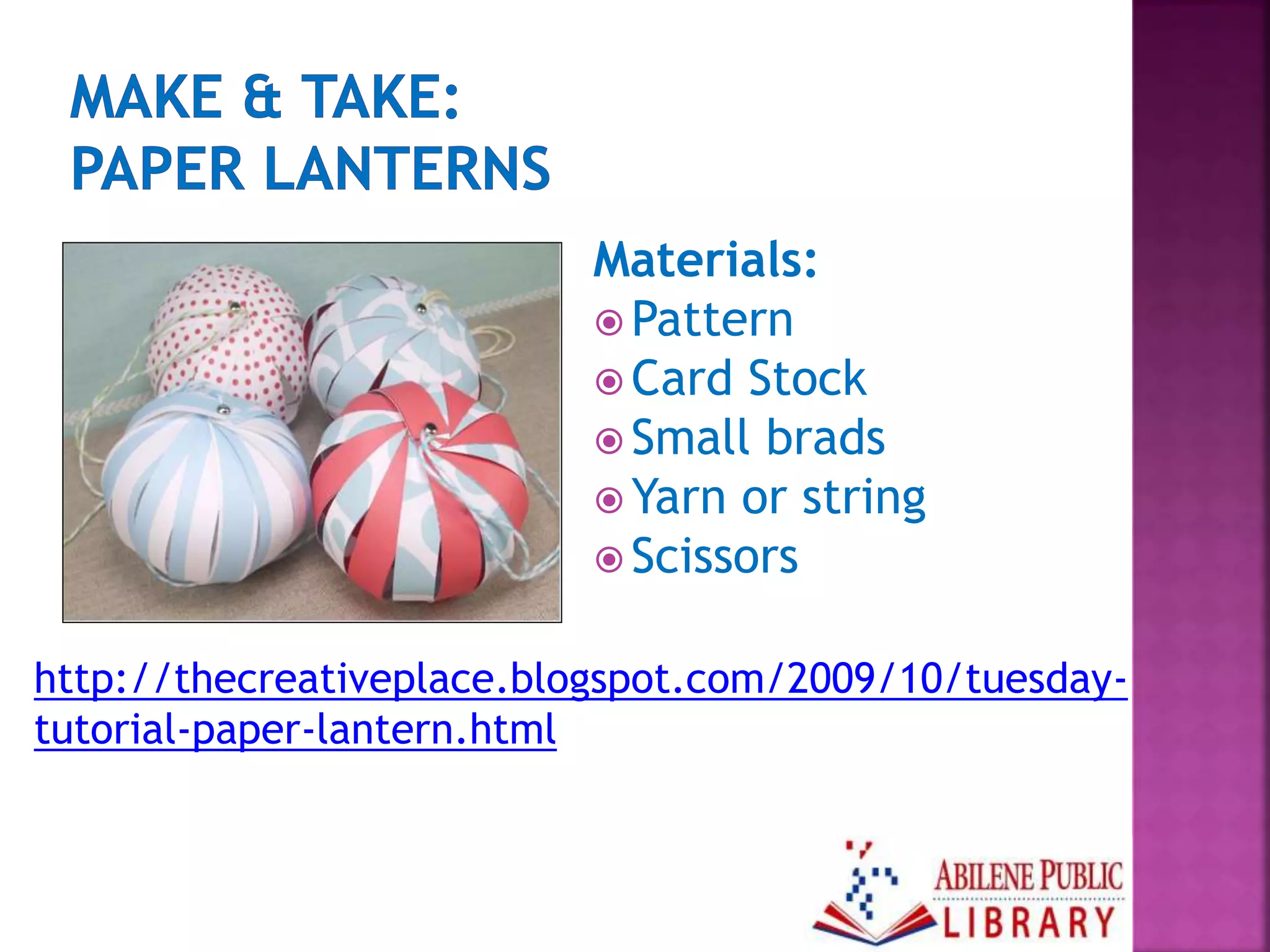 Crafting 101 - Dynamic Children's Programming | PPTX