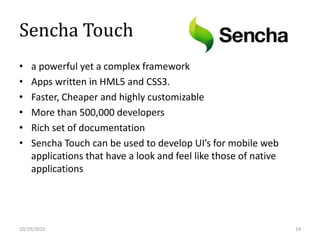 Cross Platform Mobile Application Development | PPTX
